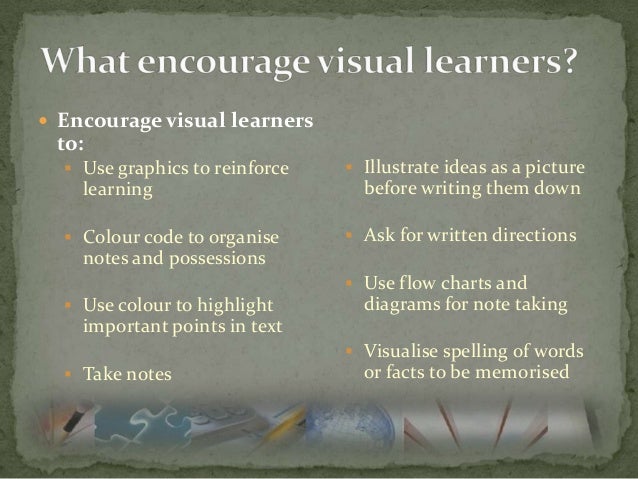 The VAK model. Learning Styles.