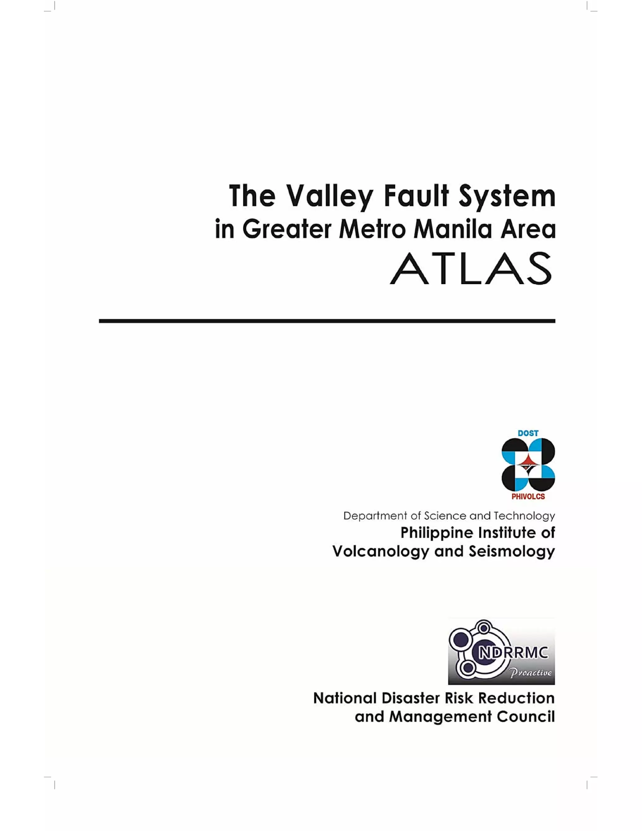 The Valley Fault System in the Greater Manila Area Atlas dost philvolcs ...