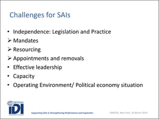 The value and benefit of supreme audit institutions as enablers of good ...