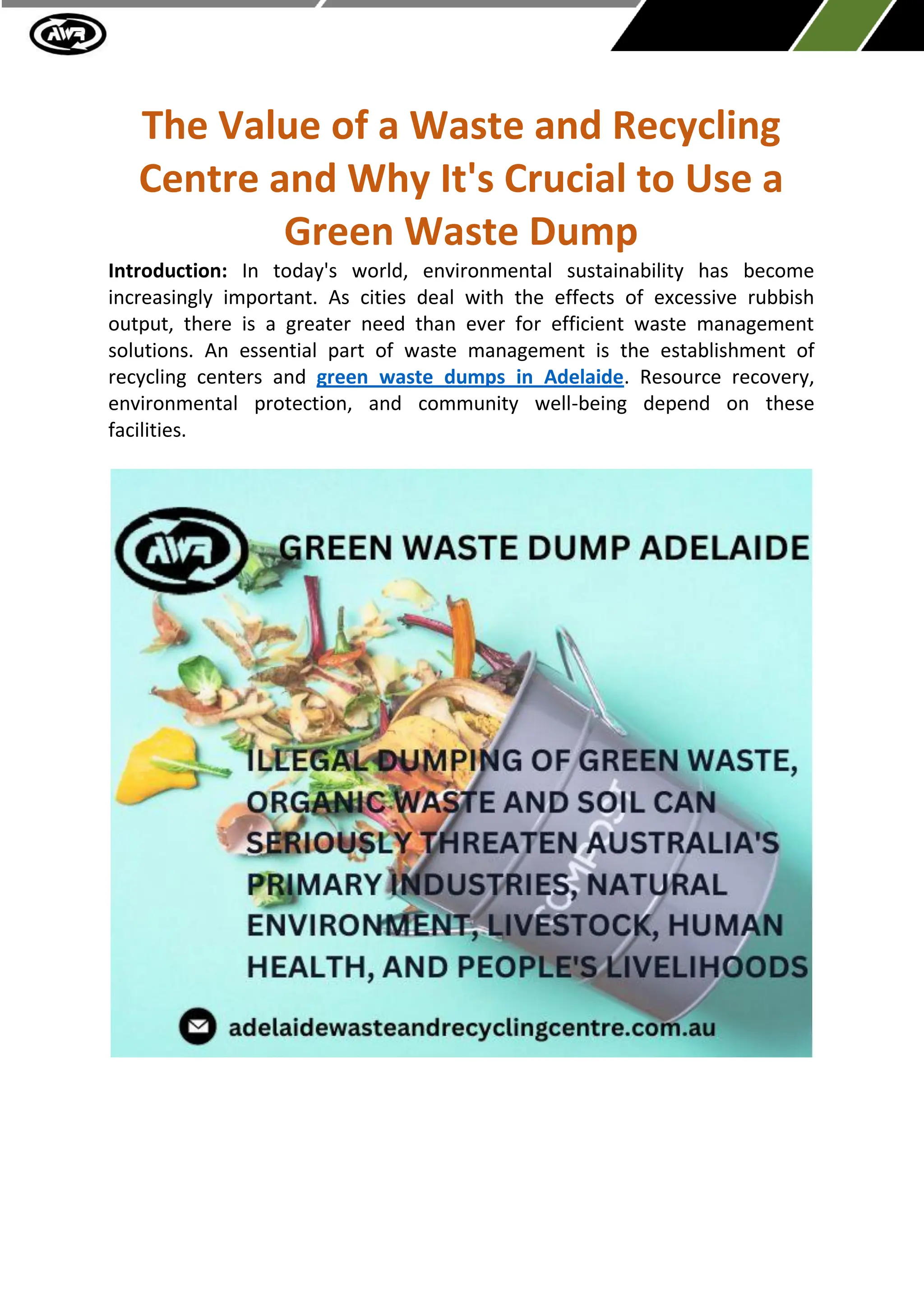 The Value of a Waste and Recycling Centre and Why It's Crucial to Use a ...