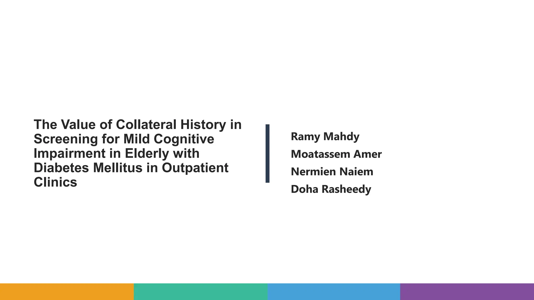 The Value of Collateral History in Screening for Mild Cognitive ...