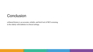 The Value of Collateral History in Screening for Mild Cognitive ...