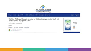 The Value of Collateral History in Screening for Mild Cognitive ...