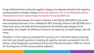 The Value of Collateral History in Screening for Mild Cognitive ...