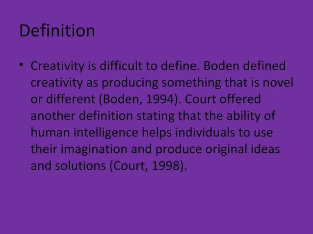 The value of creativity part 1 | PPT