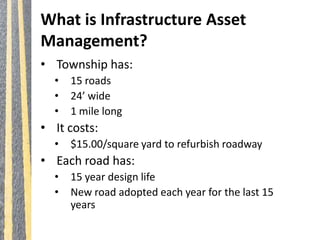 The value of infrastructure asset management | PPTX