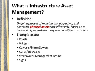 The Value of Infrastructure Asset Management | PPTX