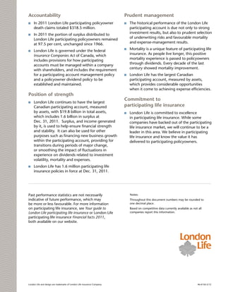 The value of london life participating life insurance | PDF