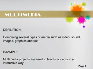 The value of multimedia | PPS