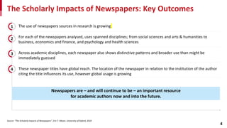 The Value of Newspapers in Research: Newspapers Citations Analysis ...