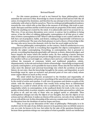 The value of philosophy by bertrand russell | PDF