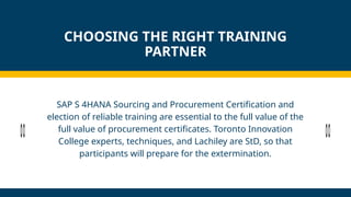 The Value of SAP S4HANA Sourcing and Procurement Course.pptx