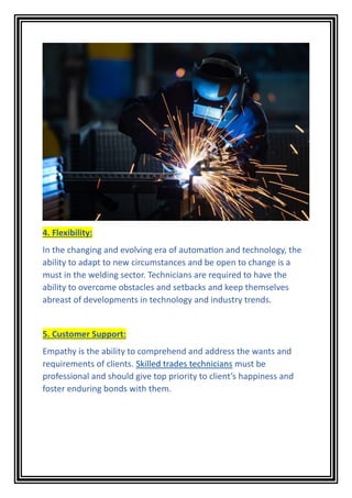 Incorporating Soft Skills In Welding Technicians Training | PDF