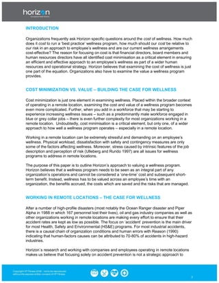 The value of wellness white paper EN | PDF | Wellness | Healthy Living