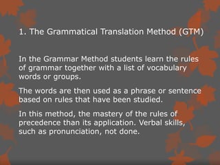 The variety of teaching method | PPTX | Education