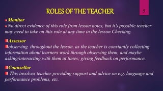 The Various Roles of the Teacher | PPTX