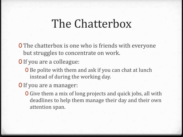 The various types of colleagues | PPTX