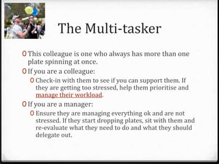 The various types of colleagues | PPTX