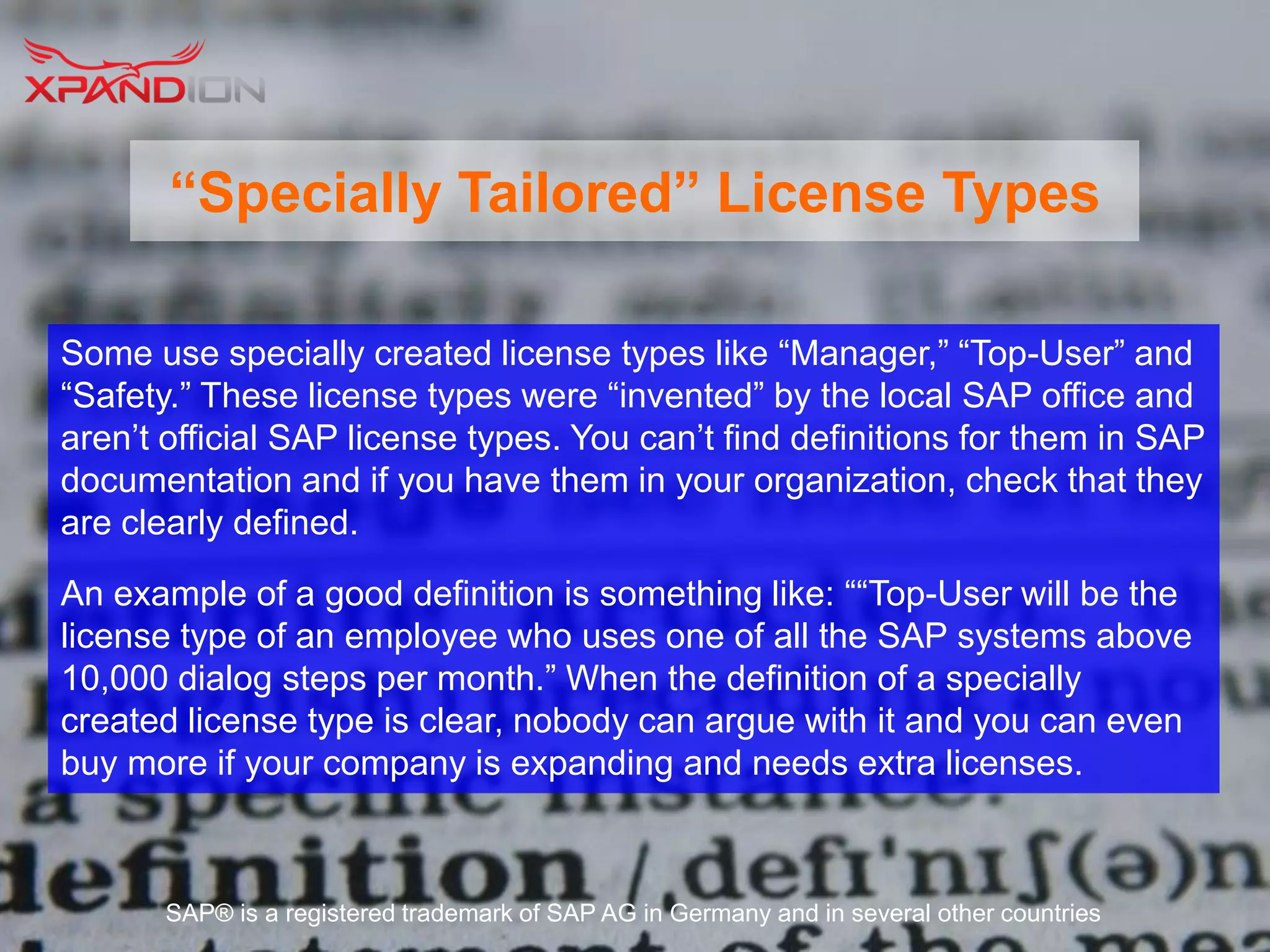 The Various Types of SAP Licenses | PDF