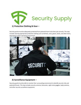 The Various Types of Security Guards Supplies Available.pdf