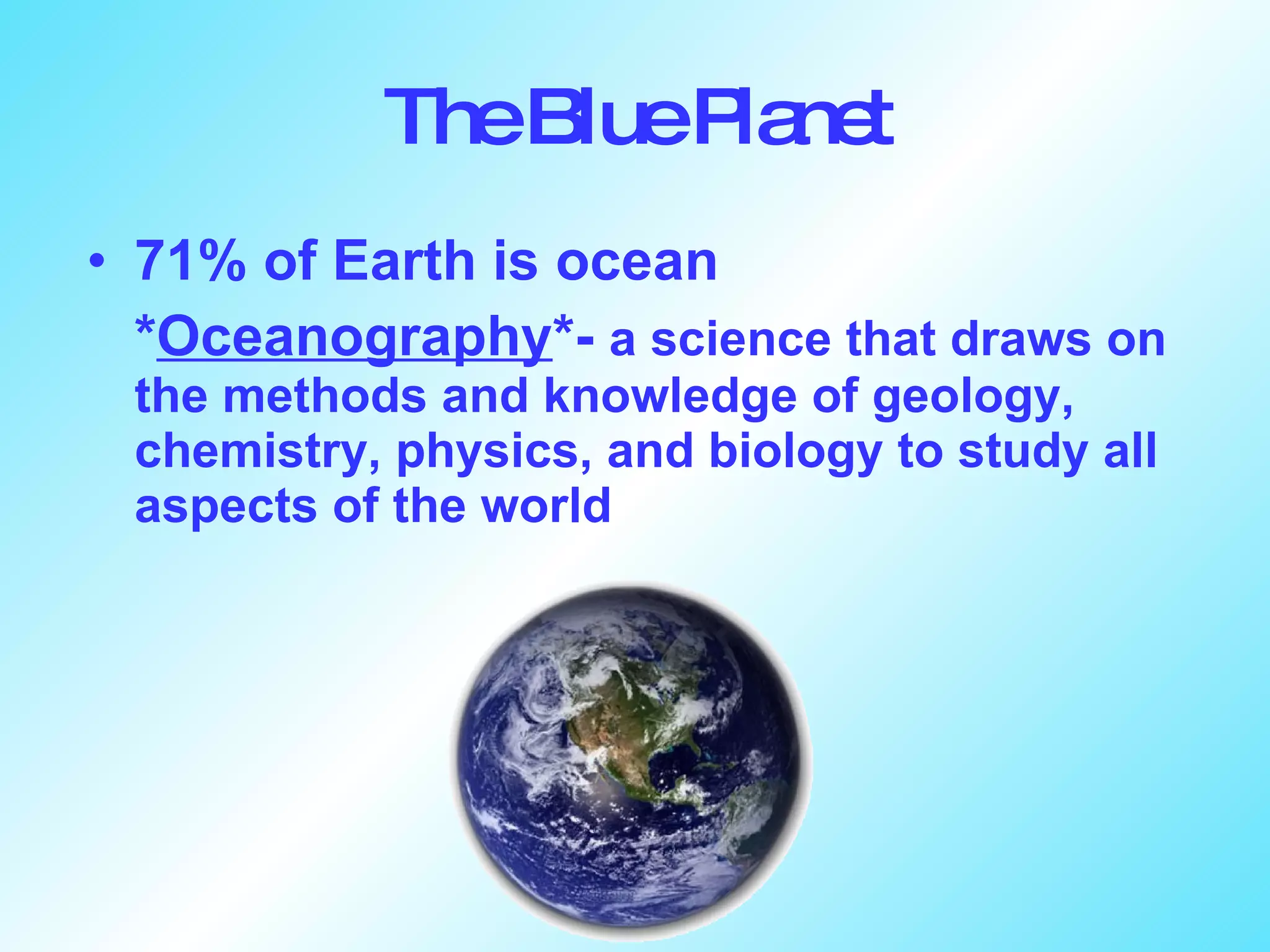 The vast world ocean | PPT