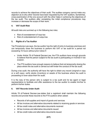 How to deal with a VAT audit in UAE? | PDF