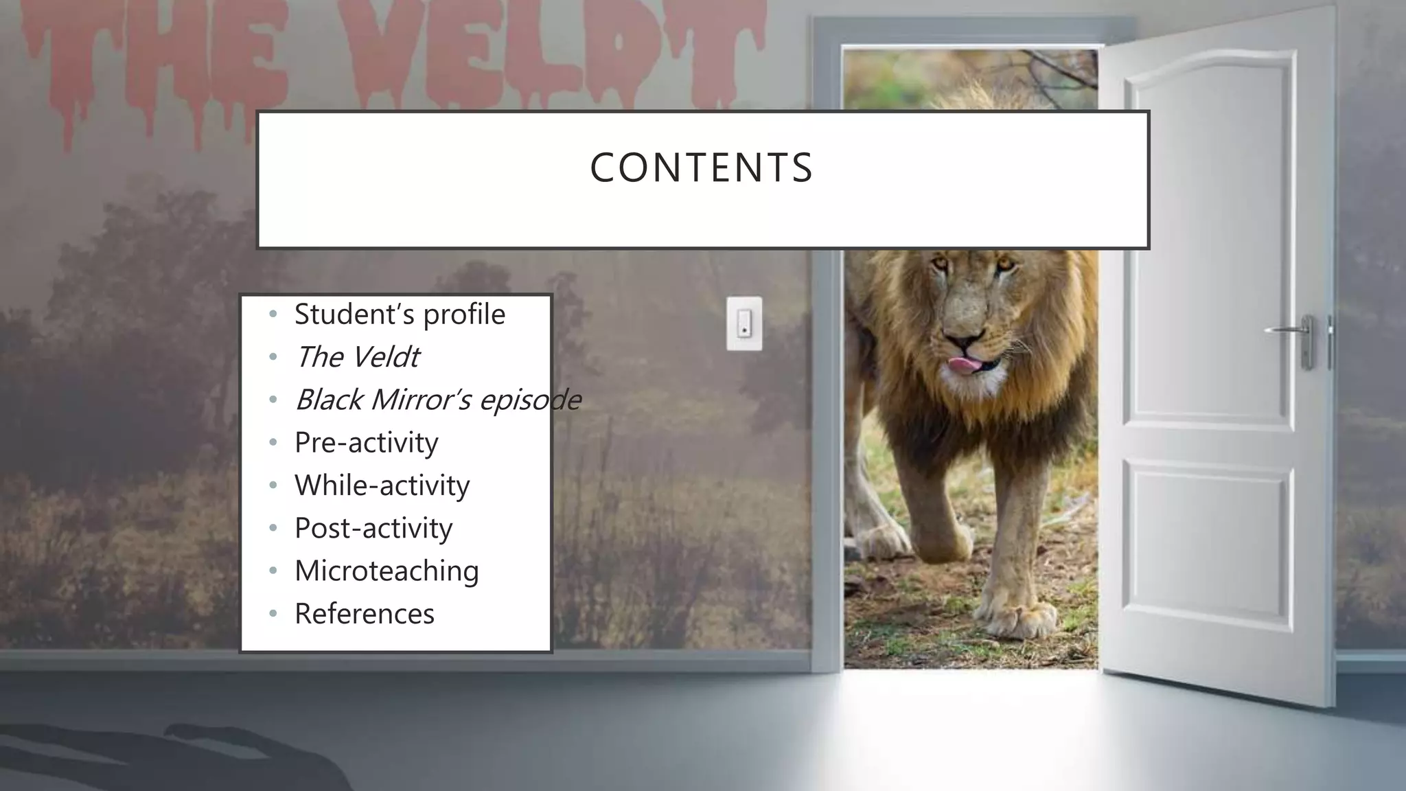 Lesson Plan The Veldt | PPTX