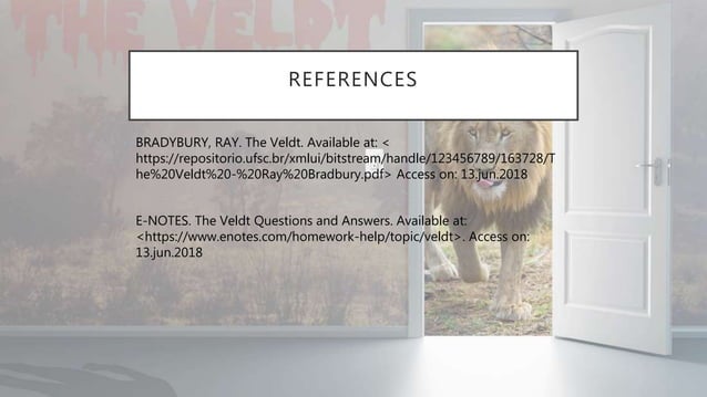 Lesson Plan The Veldt | PPTX