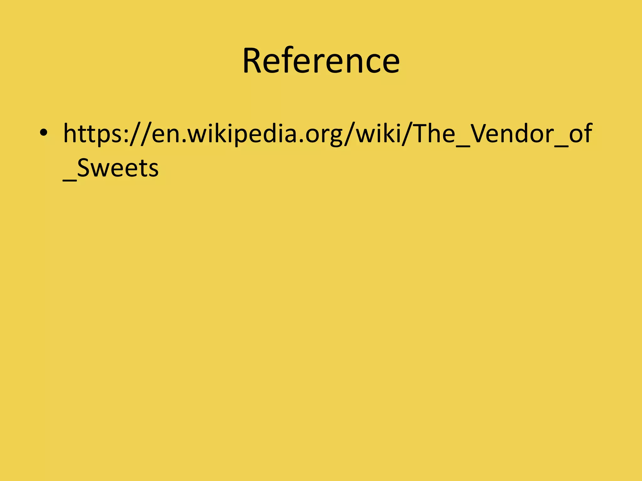 The vendor of sweets | PPTX
