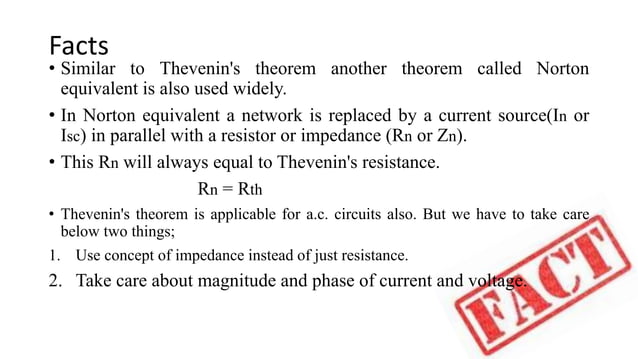 Introduction to Thevenin's theorem | PPTX | Computer Networking | Computing