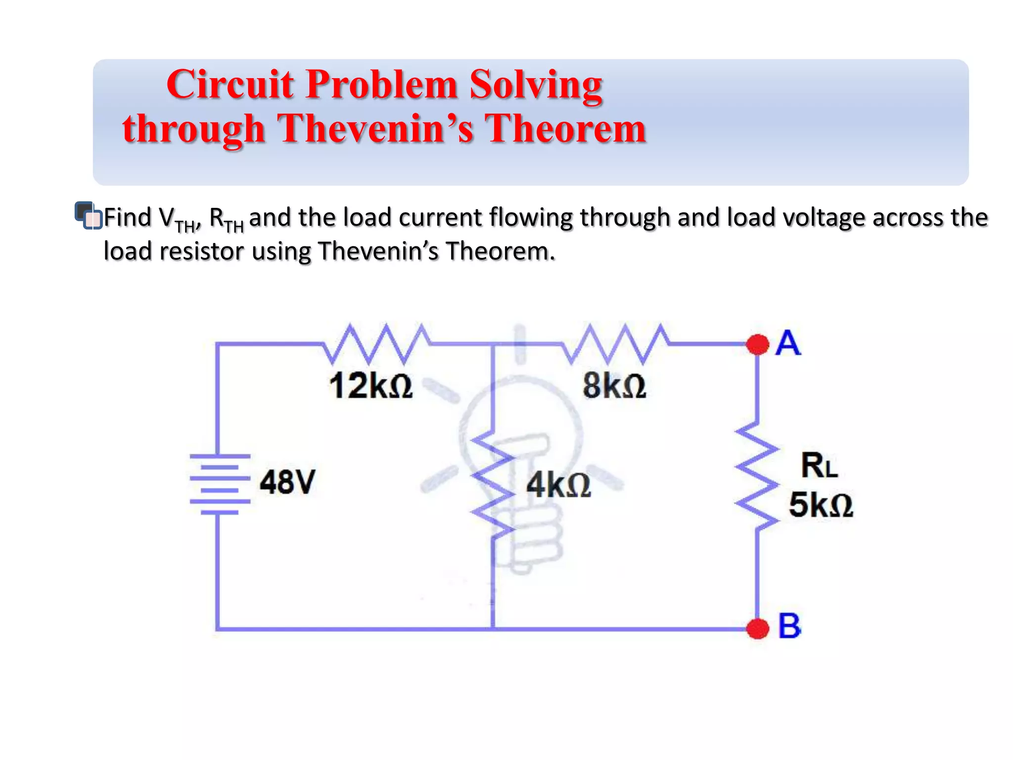 Thevenin’s theorem (East West University) | PPTX
