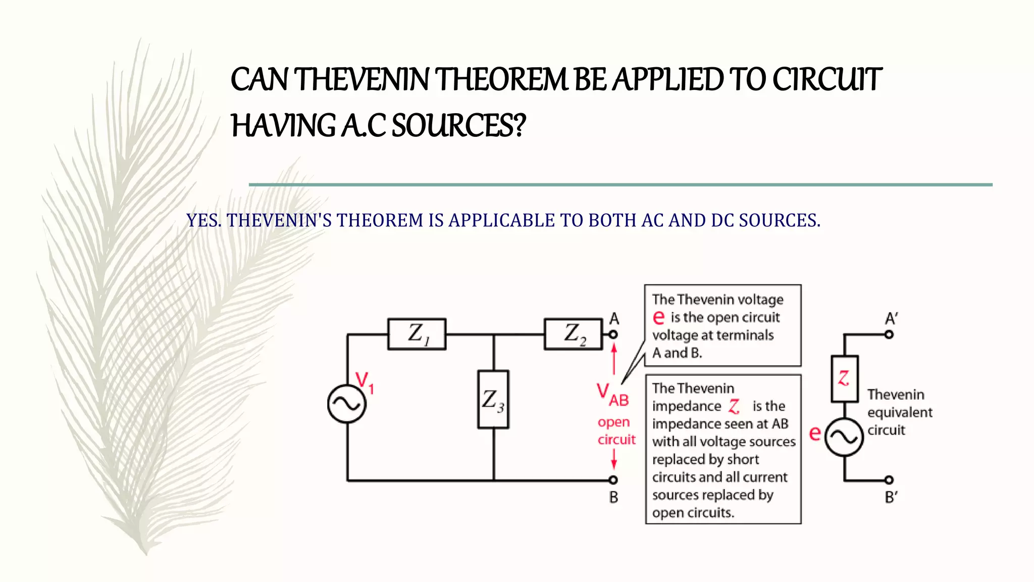 Thevenin's theorem | PPTX