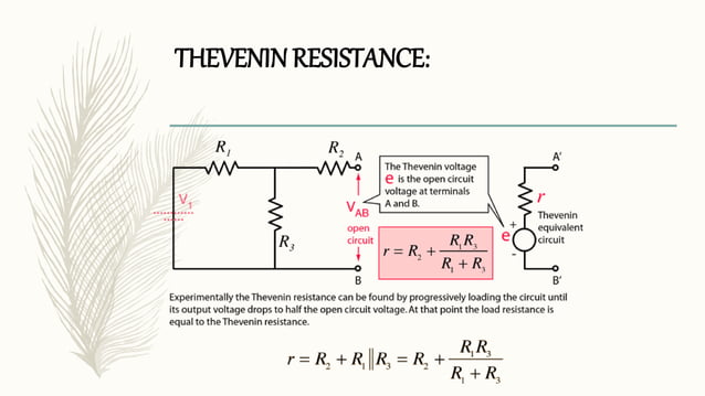 Thevenins Theorem Pptx Computer Networking Computing