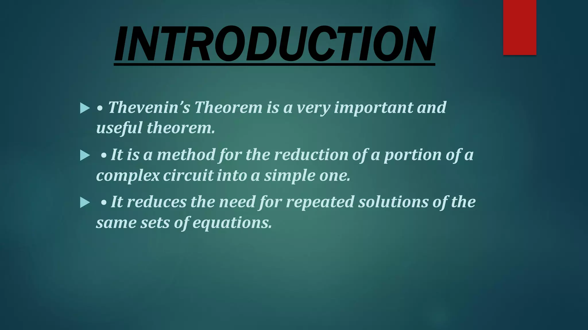Thevenin's theorem | PDF