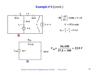 Thevenin's theorem and application | PDF | Computer Software and Applications | Computing