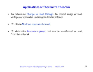 Thevenin's theorem and application | PDF | Computer Software and Applications | Computing