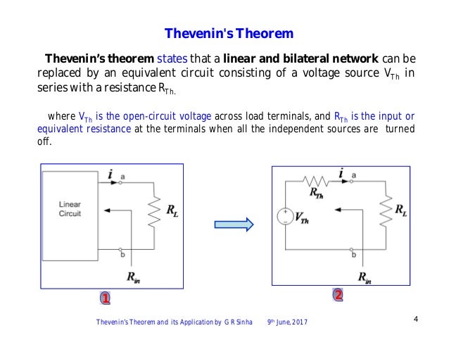 Thevenin's theorem and application