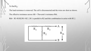 Thevenin's theorem PPT, Network analysis | PPTX