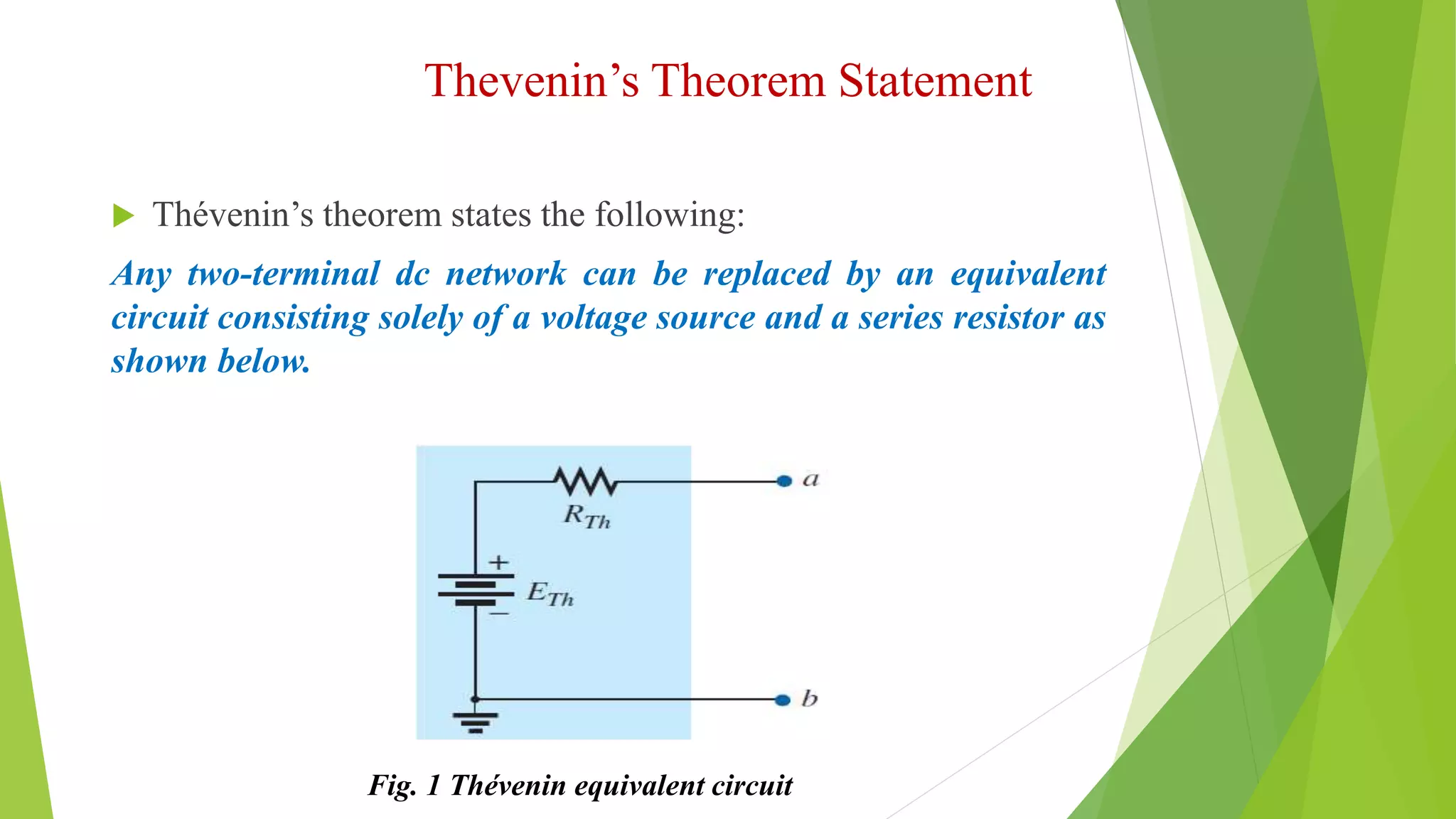 Thevenin theorem | PPTX