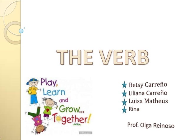 The verb | PPTX | Programming Languages | Computing