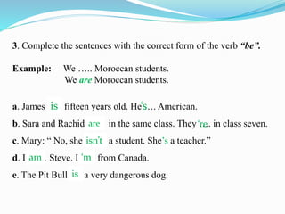 The verb 'be' in the present simple | PPTX