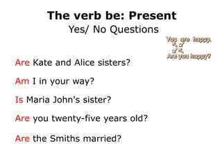 The verb be present and past | PPTX
