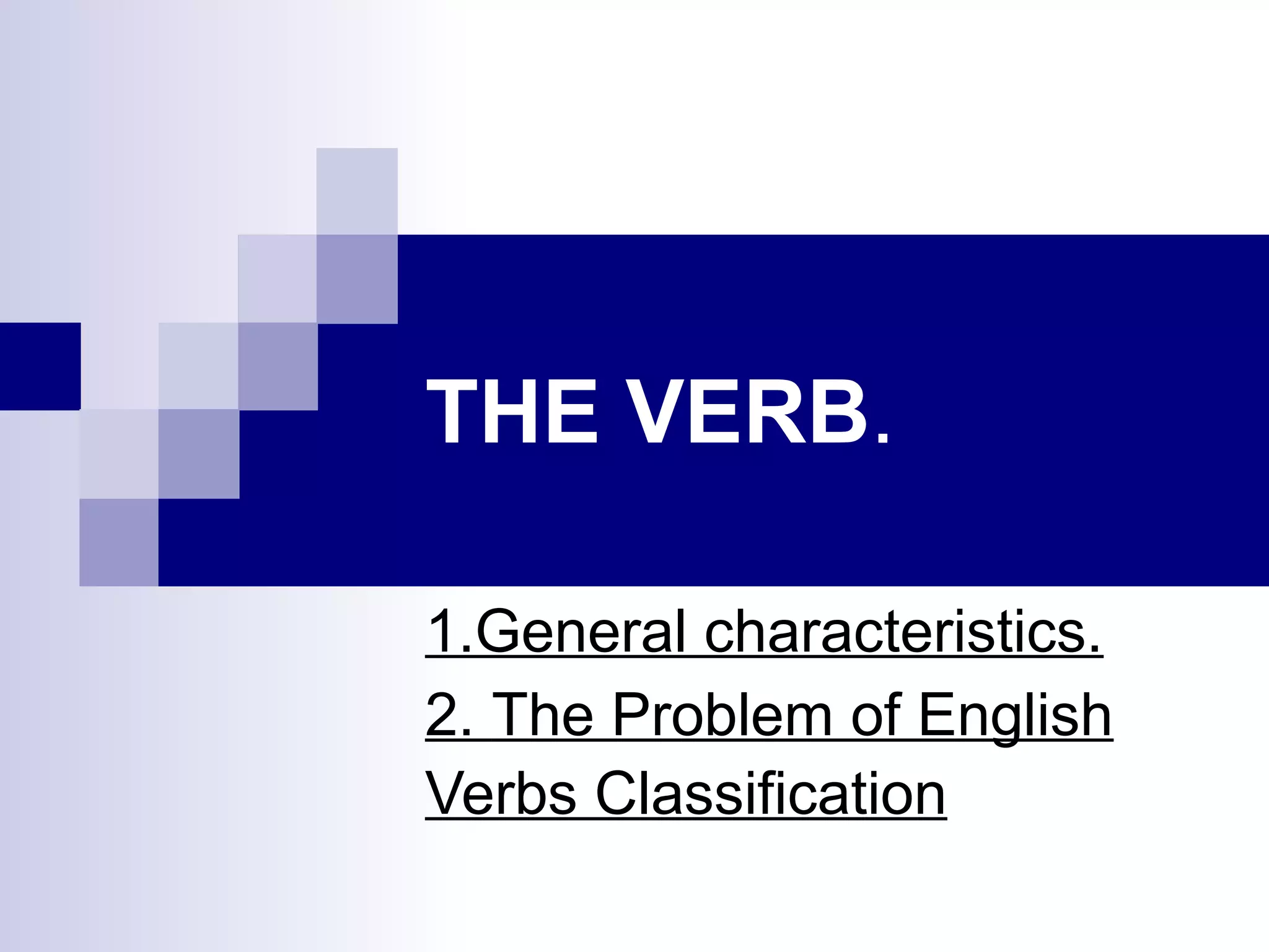 The verb classification | PPT