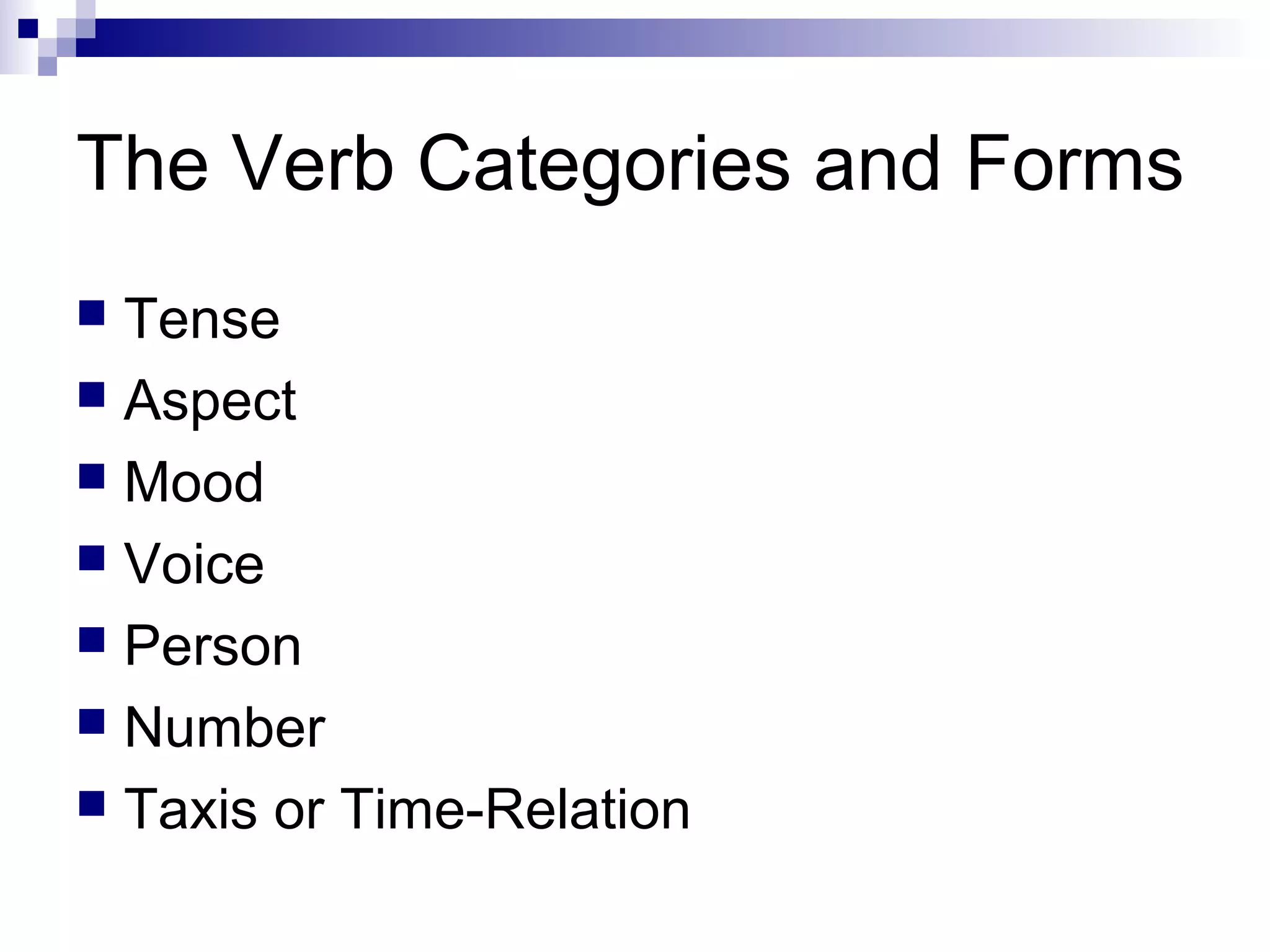The verb classification | PPT