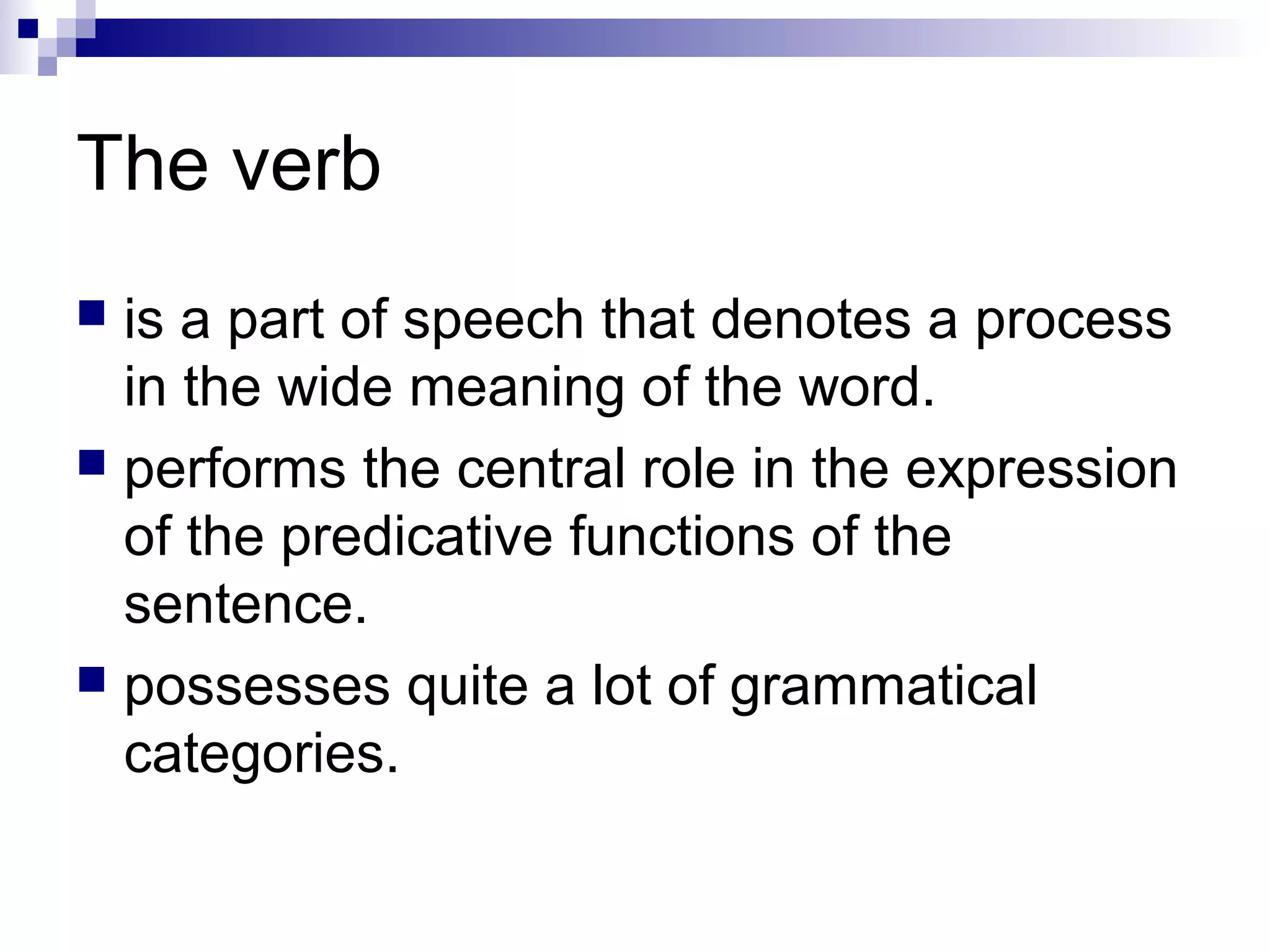The verb classification | PPT