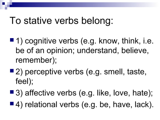 The verb classification | PPT