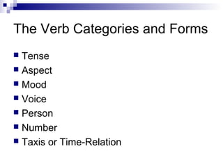 The verb classification | PPT