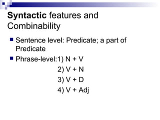 The verb classification | PPT