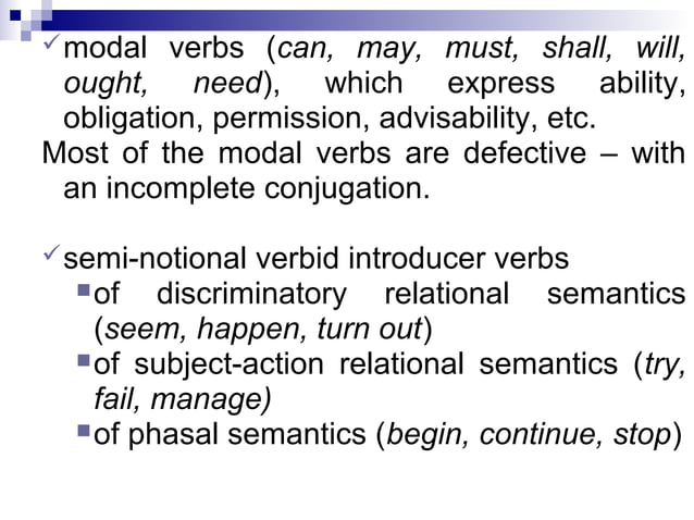 The verb classification