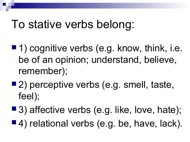 The verb classification